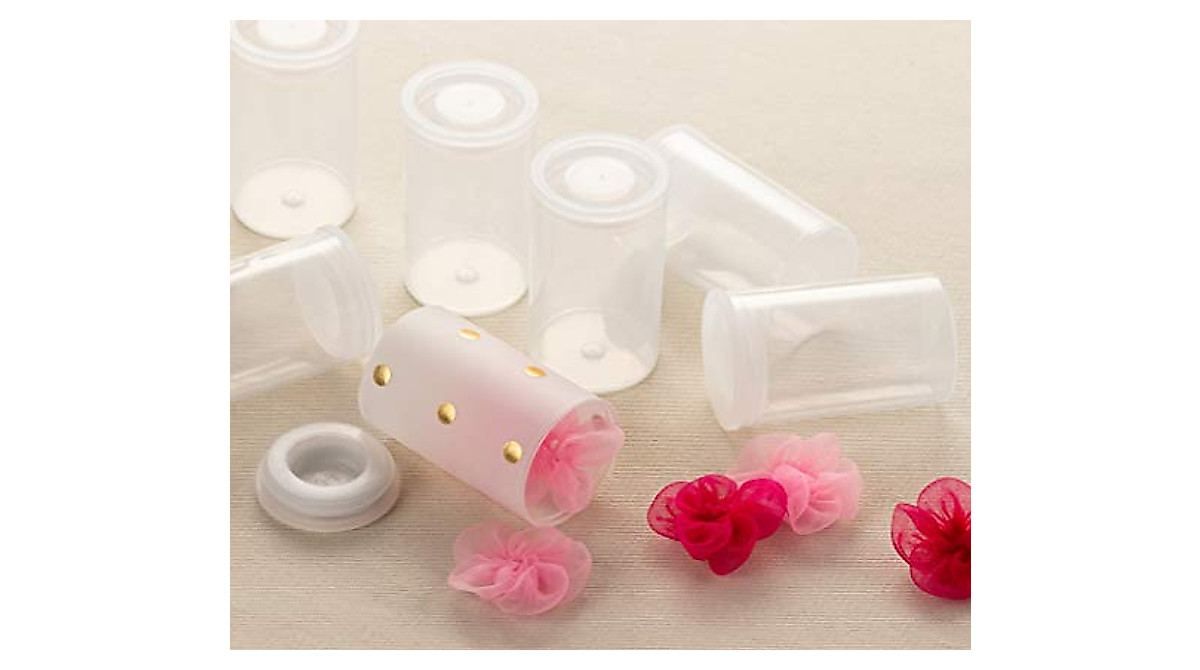 Juvale 30-Pack Clear Film Canisters for Storage & Science Projects