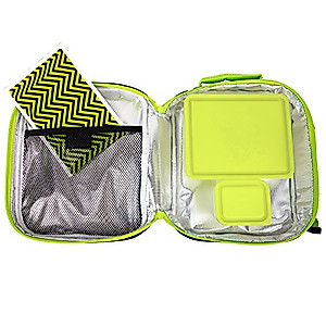 Bentology Insulated Lunch Box w Snack Pocket and Water Bottle Holder - Boys Girls and Kid's Lunchbox Tote Keeps Food Hotter or Colder Longer - Bag Fits Most Bento Boxes and Containers