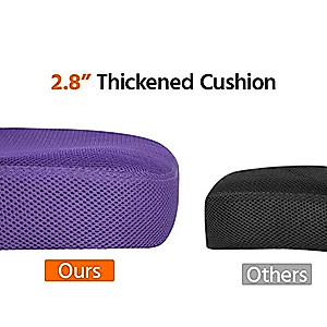Topeakmart Executive Office Desk Chair Ergonomic Mesh Back Office Chair Adjustable Work Chair with Lumbar Support and Swivel Rolling Wheels for Home Office Conferecne Roon and Study, Purple