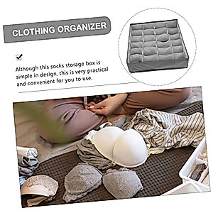 Zerodeko 2pcs Fabric Sock Box Storage Totes for Clothes Storage Bags for Clothing Clothes Storage Boxes Underwear Organizer Ties Holder Panty Organizers Drawer Organizer Sock Case Panties