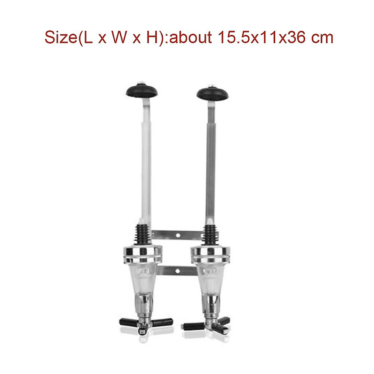 2-Bottle Liquor Dispenser,Aluminum Alloy Wall Mounted Liquor Dispenser Bracket Wine Spirits Liquor Dispenser Beverage Stand Revolving Nozzle Drinkware Set