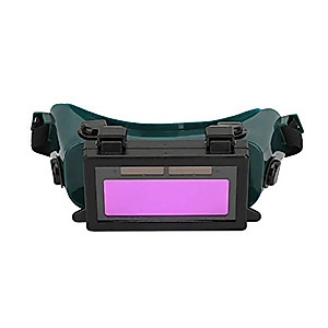 Hilitand Automatic Dimming Welder Eye Glasses Solar DIN16 Auto Darkening Eye Mask Welding Goggles Eye Protective Glasses(Dark Green)