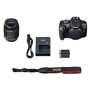 Canon EOS 2000D DSLR Camera w/ 18-55mm F/3.5-5.6 III Lens + 32GB SD Card + More (Renewed)