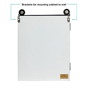 Barndoor Picture Frame Jewelry Organizer - Holds Four 4x6" Photos (White)