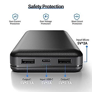 26800mAh Power Bank 2 Outputs&2 Inputs Portable Charger Ultra-High Capacity Battery Pack with 2 in 1 Cable External Battery Power Bank for iPhone iPad Samsung Pixel Camera Switch Fans Flashlighs