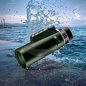 80x100 HD Monocular Telescope for Adults with Smartphone - High Power Monocular with Adapter Lightweight BAK-4 Prism & FMC Lens Monoculars for Bird Watching Stargazing Hunting Camping Hiking Travel