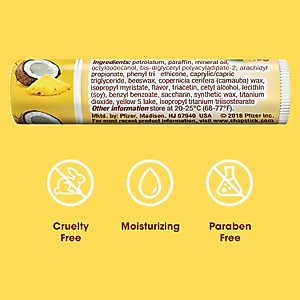 Chapstick Limited Edition Tropical Paradise Collection Aloha Coconut Flavored Skin Protectant Lip Balm Tube - Great for Moisturizing & Hydrating Chapped, Cracked, Dry Lips â€“ 0.15oz Each, 12 Sticks