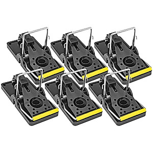 iTrap Easy Set Snap Mouse Traps w/Bait Cups, 6 Pack Simple Deadly Rodent Pest Control for Home or Office