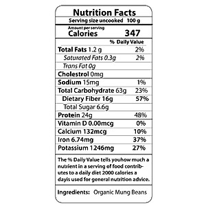 Whole dried Mung Beans Natural aka 'Green Gram' 'Maash' 'Moong' Prewashed Clean Ready to Cook non GMO