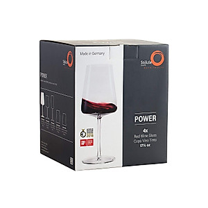 Stolzle Lausitz Power German Made Crystal Red Wine Glass, Set of 4