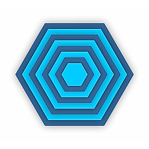 FAWENUCY Scrapbooking Die-Cuts, Layering Frame Metal Cutting Dies for Card Making, Paper Craft Punch Template, Background Embossing Stencils, DIY Album Décor (8 Pcs Hexagon-11.7x10.2cm)