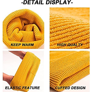 Extpro 12 Pack Beanie Hat Bulk Knitted Candy Color Cuffed Skull Cap for Women Men Teens (Multicolor-B)