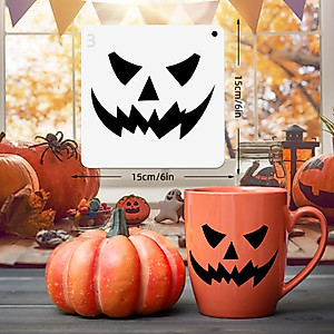 25pcs Halloween Stencils Reusable, 6x6"Halloween Stencils for Painting on Wood, Plastic Drawing Painting Spraying Template for Greeting Cards, Halloween Craft Ornaments Wall Window Door DIY Decoration