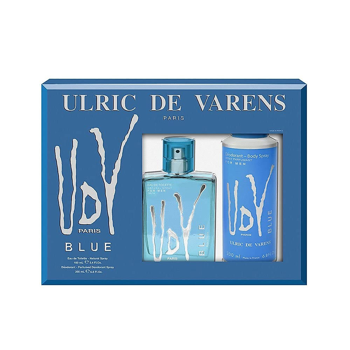 Ulric De Varens Blue Eau De Toilette Spray 100ml Set 2 Pieces 2019366877