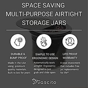 Vascito Adhesive Magnetic Canisters for Bathroom Organization, Qtip Holder, Space Saving Lidless Design, RV Storage and Organization, Under Shelf Storage (Designer White, 3 Pack)