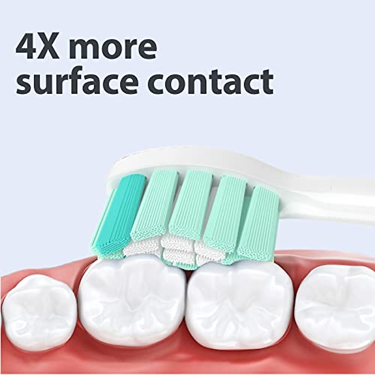 Toothbrush Replacement Heads for Philips Sonicare Replacement Heads, Electric Replacement Brush Head Compatible with Phillips Sonic Care Toothbrush Head, 8 Pack