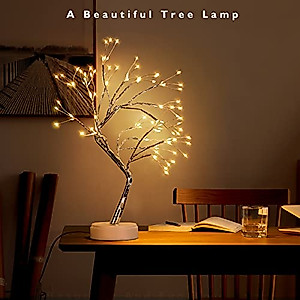 Qukadark Home Decor Glow Bonsai Tree Lights, Night Lights for Room Decor, Tabletop Artificial Tree Lights, Ideal for Gift Giving, Home Decor, Weddings, Christmas, Holidays, and More (Warm White)