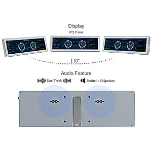 for All Raspberry Pi/AI Computer Jetson Nano/PC Windows 11/10 / 8.1/8 / 7, 8.8" IPS Side Monitor 480x1920 No Touch HDMI Display Port Built-in HiFi Speaker, with CNC Process Alloy Enclosure