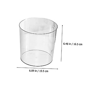 Zerodeko 2pcs Transparent Trash Can Clear Container Desk Containers Office Trash Can Clear Trash Can Clear Waste Can Recycling Trash Can Kitchen Waste Bin Trash Storage Can Home Supplies