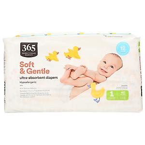 365 by Whole Foods Market, Size 1 Diapers, 40 Count