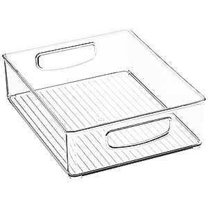 iDesign Plastic Organizer Set Linus Kitchen Storage Bins, Clear