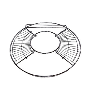 Lifespace Dutch Oven (African Potjie Pot) Braai Grill Ring for 22.5in Kettle Grill with 2 x Side Grids