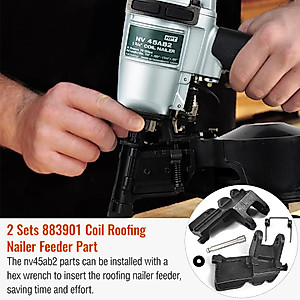 2 Pcs Nailer 883-901 Feeder and 877-761 Springs Part, NV45AB2 Parts Coil Roofing Nailer, Roofing Gun Replacement Compatible with NV45AB NV45AB2 NV45AB2(S) (1)