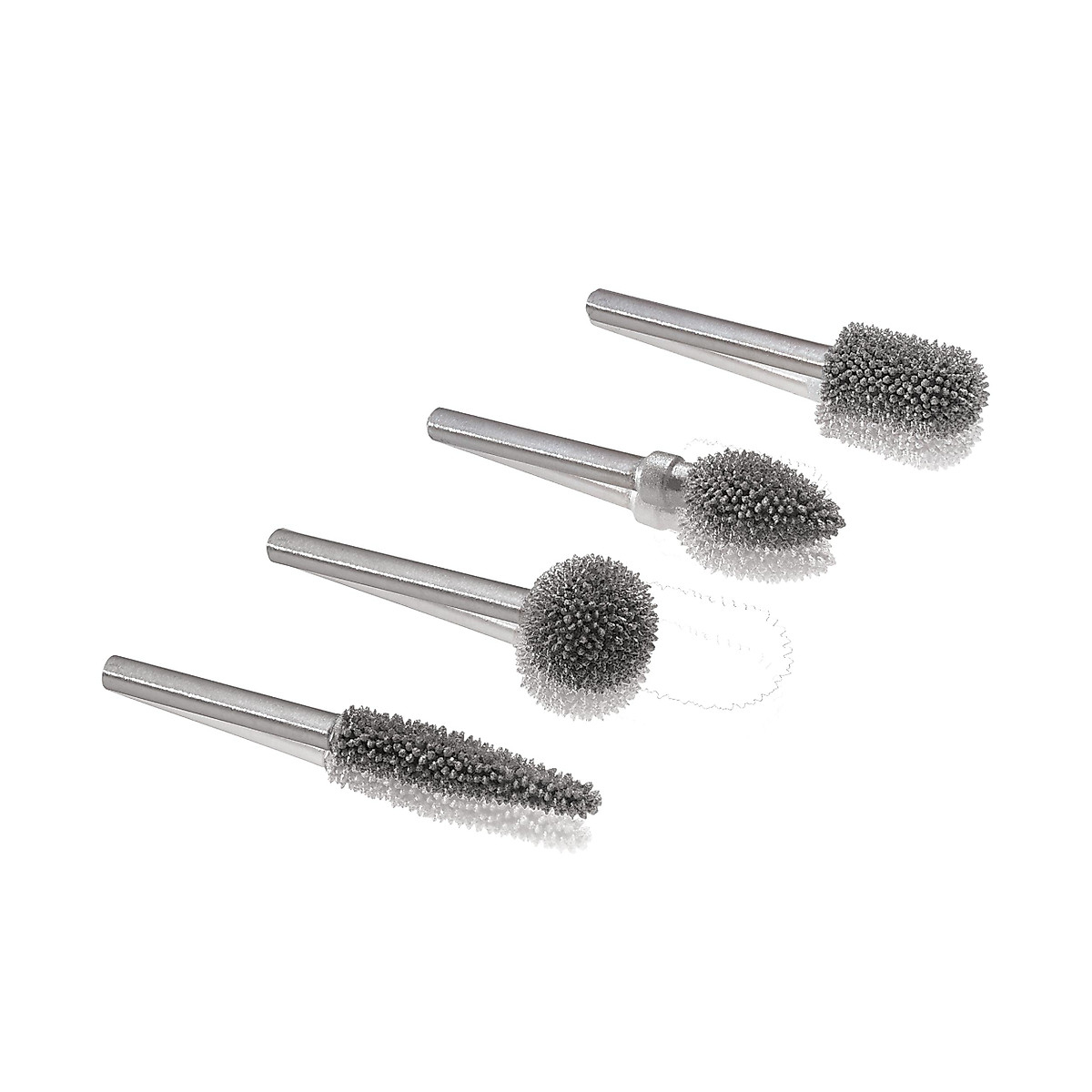 Kutzall 4-Piece Rotary Burr Kit - 1⁄8" Shaft, Coarse - Woodworking Attachment for Dremel, Foredom, Ryobi, DeWalt, Milwaukee Tools - Structured Tungsten Carbide
