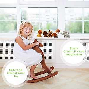 Talking Plush Animal Toys Set with Sound (Set of 8) | Jungle & Farm Talking Animals | Cow, Horse, Sheep, Rooster, Monkey, Lion, Tiger & Elephant Plush Toys for Boys & Girls