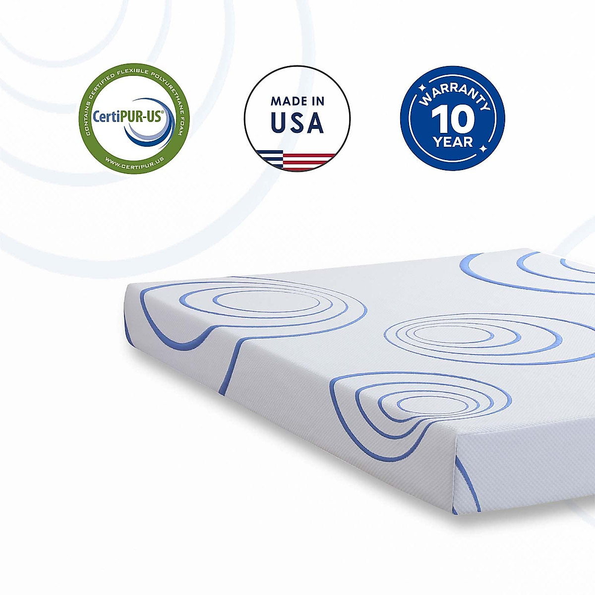 TMEOSK Queen Mattress 8 Inch Cool Gel Memory Foam Mattress, Bamboo Charcoal Infused Gel Mattress in a Box, CertiPUR-US Certified, Made in USA, Fiberglass-Free, Medium (Queen)
