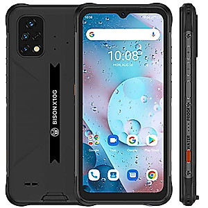 UMIDIGI Bison X10G Rugged Smartphone, NO NFC, T-Mobile, 4+32G, Rugged Cell Phone Unlocked, IP68/IP69K Waterproof, Android 11, 6.53" FHD Screen, 6150mAh Battery, 4G Dual SIM