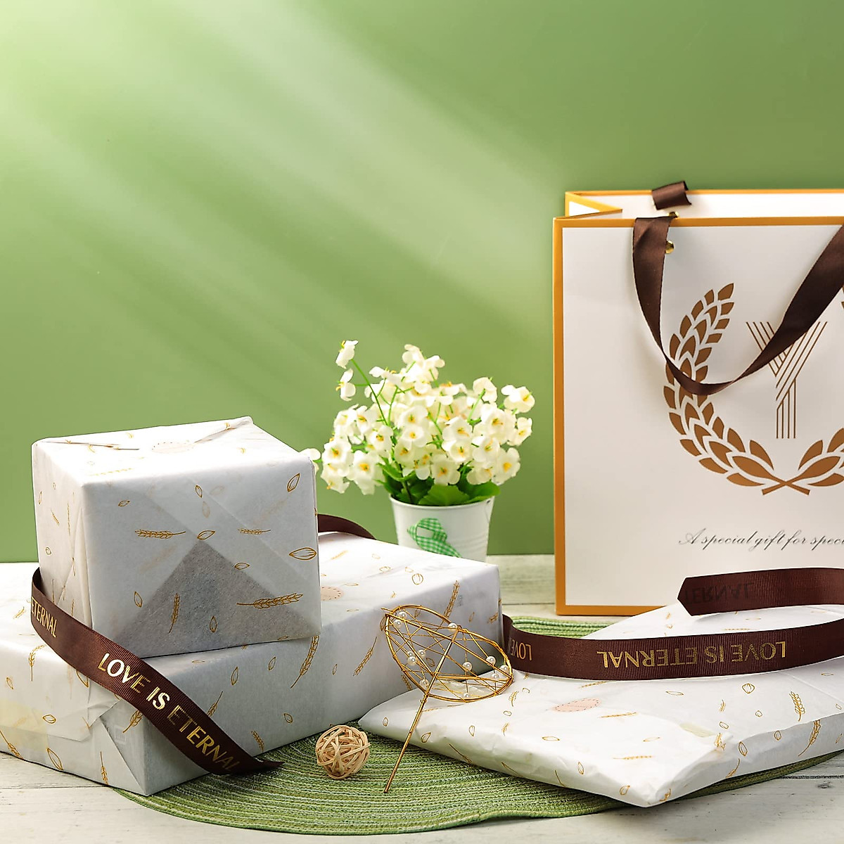 Women's Day Gift Bag, Premium Quality Personalized Gift Monogram Initial Gift Bags, 1 Pack Letter A, Personalized Premium Gift Bags with Tissue Greeting Card Sealing Stickers for Birthdays, Baby Showers, Weddings, Party Favors, Holiday Gifts 12.6" X 11" X