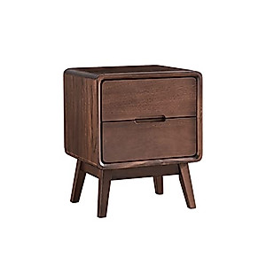 FFNUM Bedside Table Locker Black Walnut Bedside Table Simple Living Room Bedroom Storage Drawer Bedside Table Locker Shelf Night Stand
