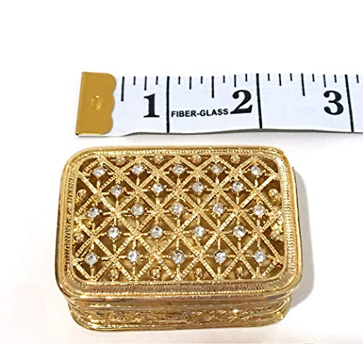 Rectangular Rhinestone Gold Wedding Arras Box & Unity Coins Arras de boda