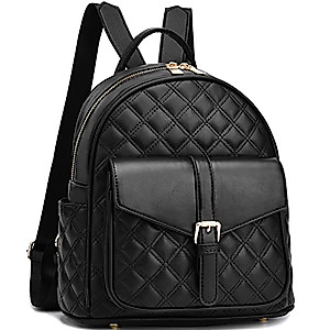 I IHAYNER Mini Backpack for Women Leather Backpack Purse Small Backpack for Teen Girls Lightweight Travel Satchel Bag Black