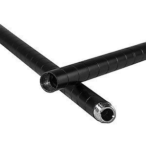 Shelving Inc. 8" d x 18" w x 34" h Black Wire Shelving with 3 Tier Shelves, Weight Capacity 300lbs Per Shelf