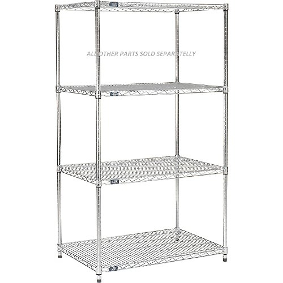 Nexel Additional Wire Shelf for Wire Shelving Units, 600-800 lb Capacity, 21"W x 30"L, Chrome Finish