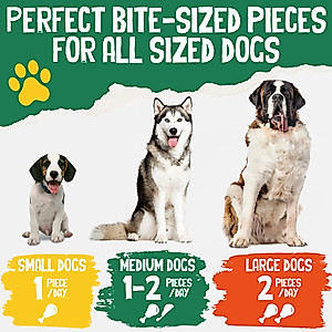 Zevy and Zoe's All Breeds Dog Treats, 11 oz. Training Treats, Rawhide Free Chicken Sticks Wrapped Dog Chews on a Drumstick Calcium Bone