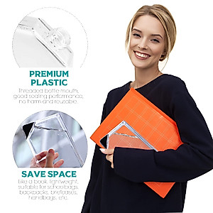 HEALLILY Flat Water Bottle Transparent Flat A5 Water Bottle Travel Outdoor Supplies