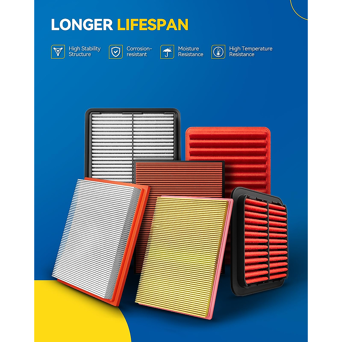 PHILTOP Engine Air Filter CA10171 Replacement for Camry 2007-2009 2.4L, Camry 2010-2017 2.5L, Venza 2009-2016 2.7L - Gas L4 Engine