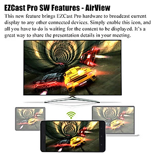 EZCast PRO Dongle Wireless Presentation Smart TV Stick High Speed MIMO 2T2R WiFi HDMI, Supports 4 to 1 Split Screens