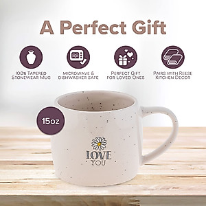 Karma Gifts Reese Ceramic Mug - 16-Ounce Coffee Cup - Cute Mugs for Women and Men - Bee