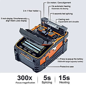 Signal fire New Model AI-9 Fusion Splicing Six Motor Core Alignment Fiber Fusion Splicer Automatic FTTH Fiber Optical Welding Splicing 5S Heating 15S