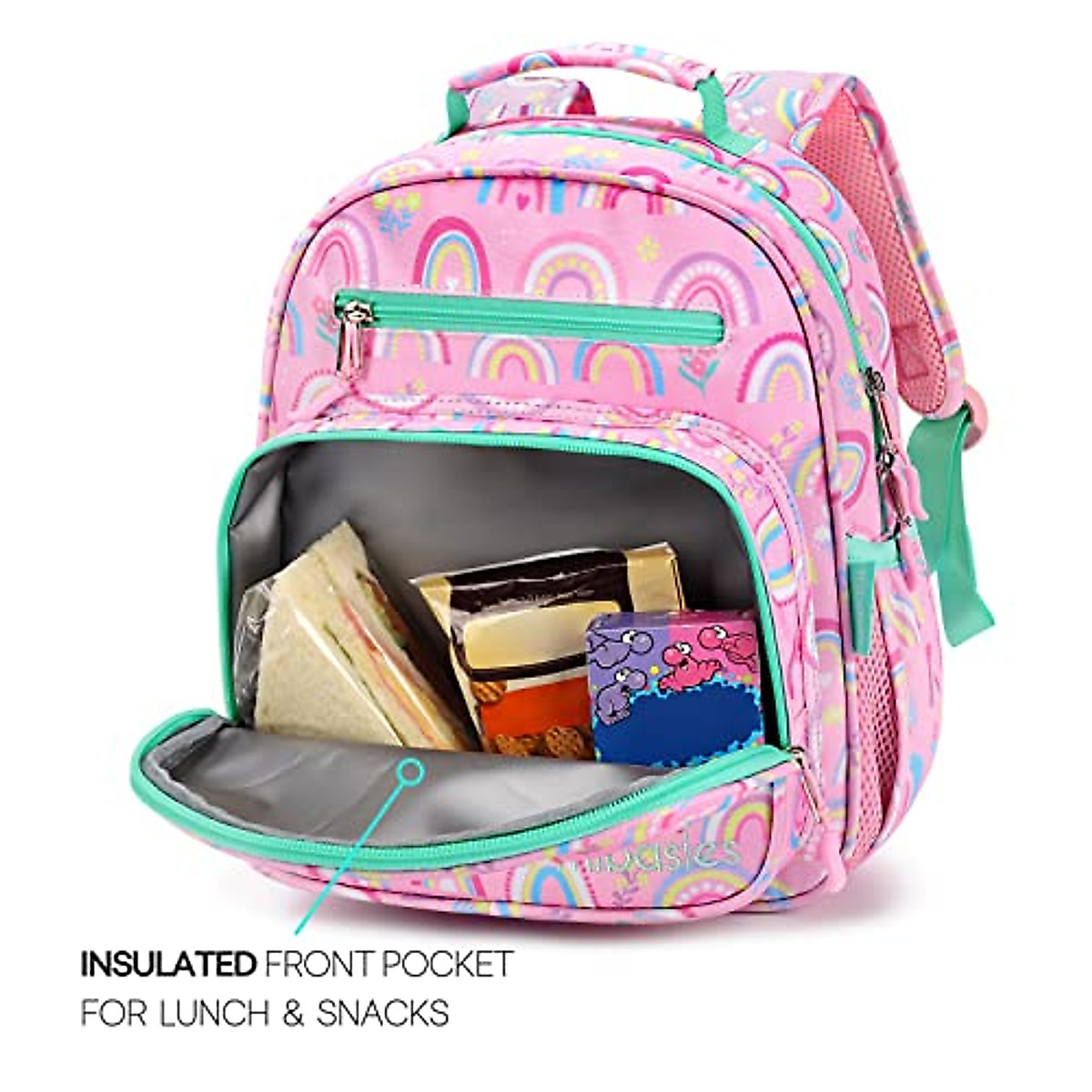 mibasies Back to School Set, Toddler Backpack, Lunch Box Preschool Kindergarten for Girls