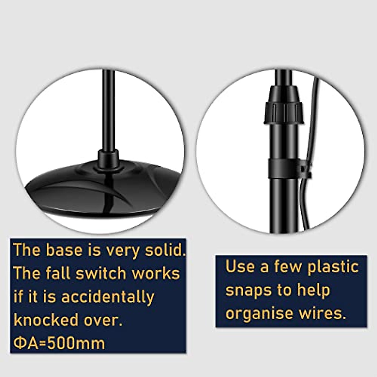 DONYER POWER retractable Electric quartz Heater with Protection System Waterproof，Outdoor/Indoor 1500W，Garden Patio, Easy Assembly