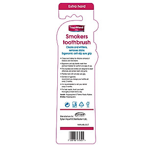 Top Med ETS Smokers Toothbrush Extra Hard (Color May Vary)