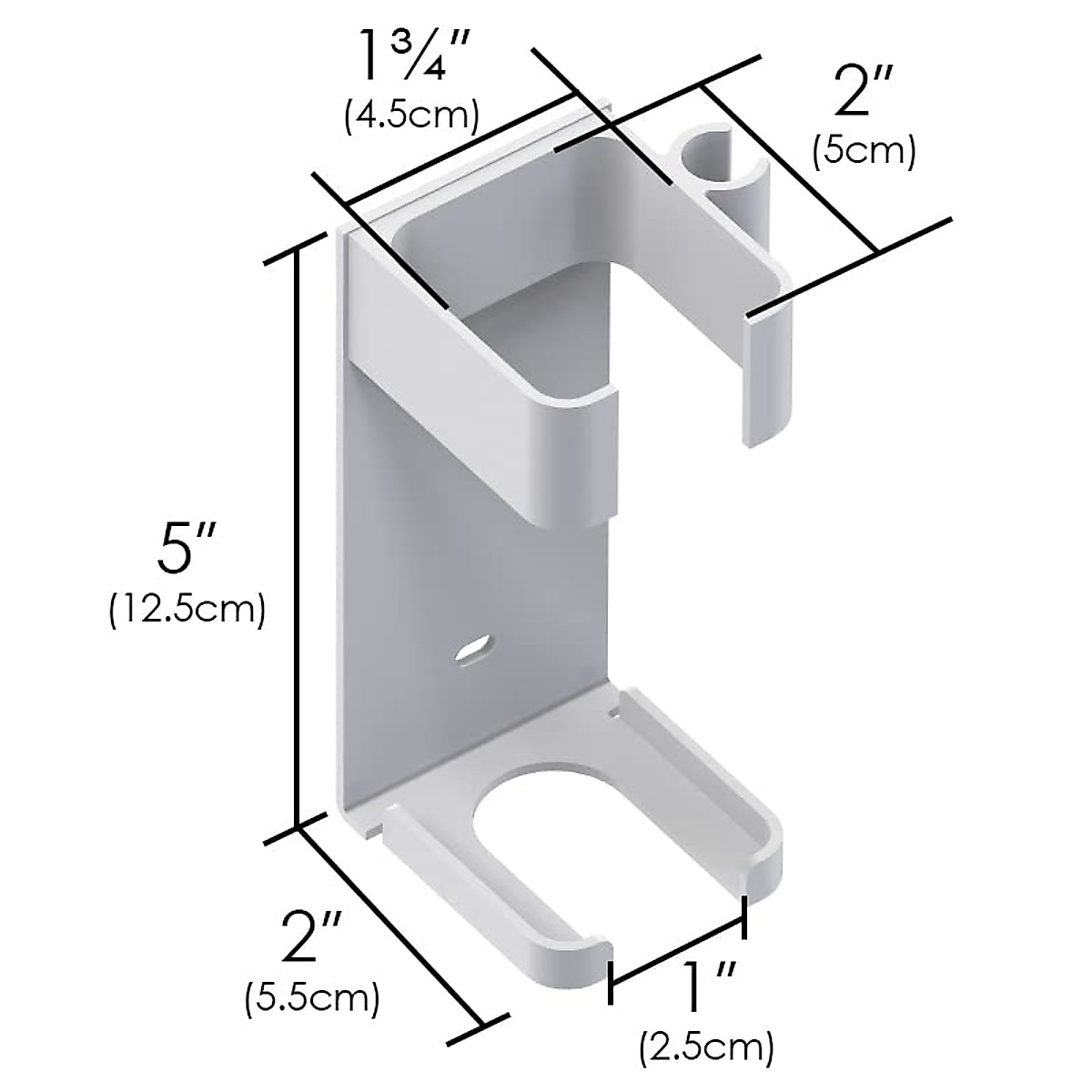 DODAMOUR 2 Pack Wall Mount Curling Iron Holder, Hair Curler Storage Organizer Stand, Hairdressing Hanging Rack for Flat Irons, Curling Wands, Hair Straighteners, Combs (White)
