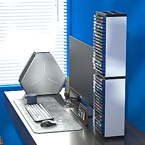 HEATFUN Storage Tower for PS5 Games, Storage Stand for PS5 PS4 Xbox One Games (for 36 Game Boxes)