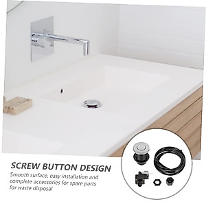1 Set Pneumatic Switch Garbage Disposal Bathtub Air Disposal Button and Bathtub Button Hose Bathtub Supplies Air for Disposal Bathtub Parts Disposal Air Bathtub Accessories