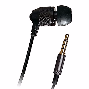 Far End Gear Short Buds 15" Cord Single in-Ear Stereo-to-Mono Earbud for Clip-on Music Players, Reinforced Cord
